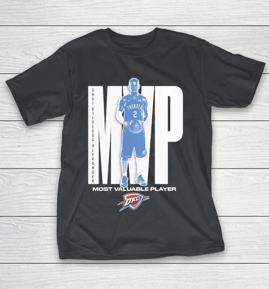 Shai Gilgeous-Alexander Most Valuable Player Oklahoma City Thunder 2025 NBA MVP Shirts ...