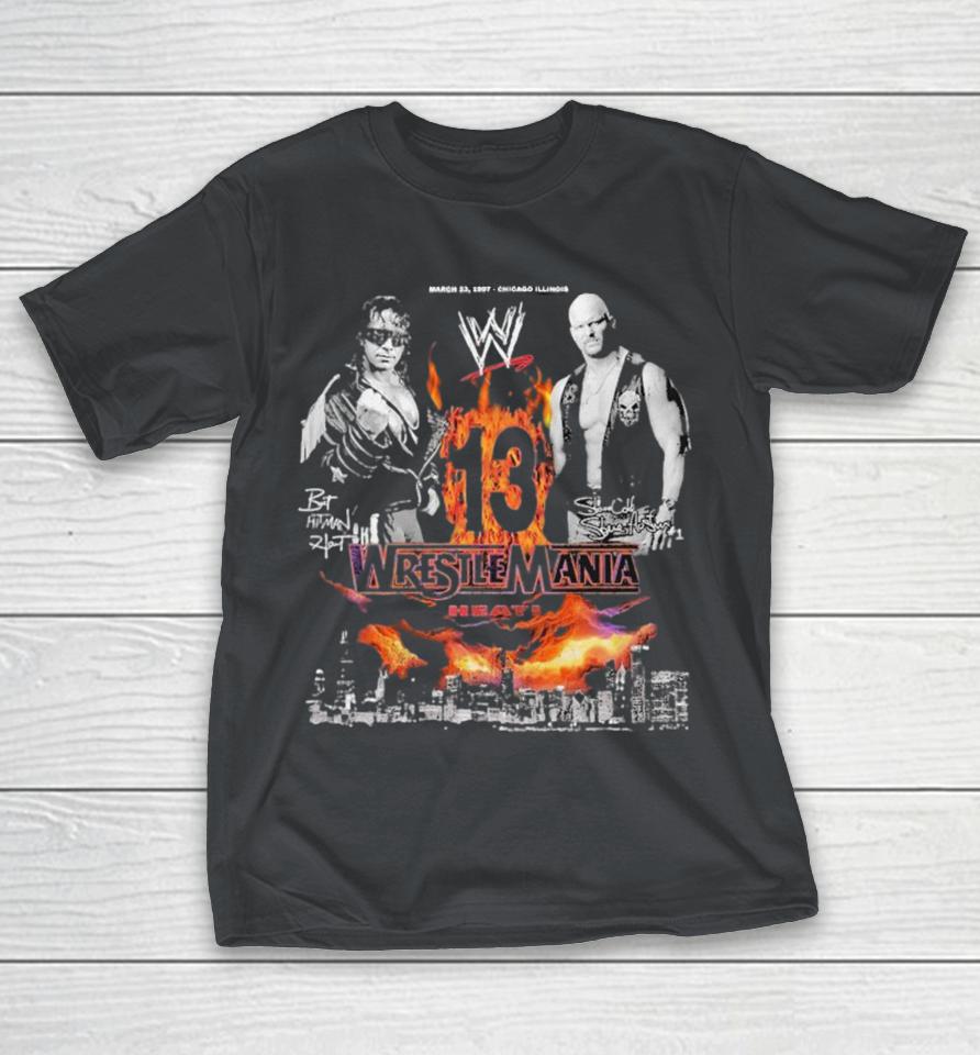 WrestleMania 13 Bret Hart vs. Stone Cold Steve Austin Boxy Shirts ...